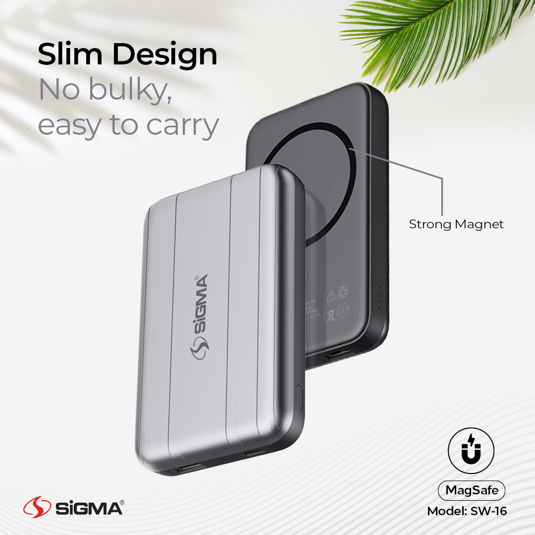 Sigma Wireless Power Bank 10000mAh SW-16 Mag Safe